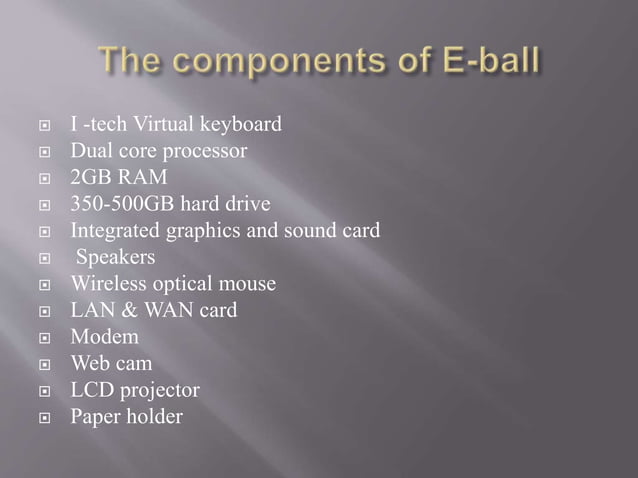 E-ball Technology ppt | PPTX