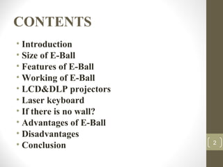 E ball ppt1 | PPT | Computer Peripherals | Computing