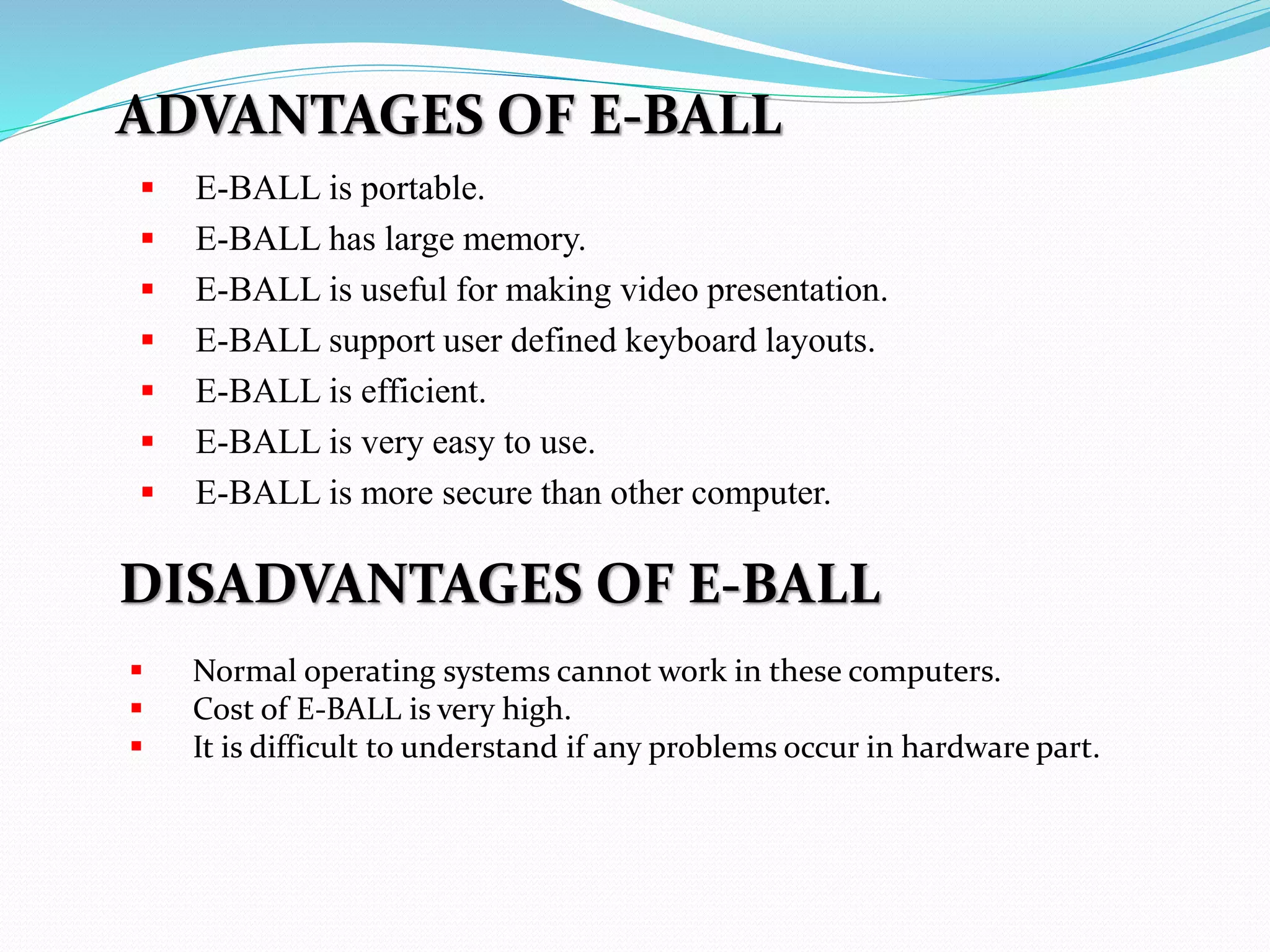 E ball technology | PPTX