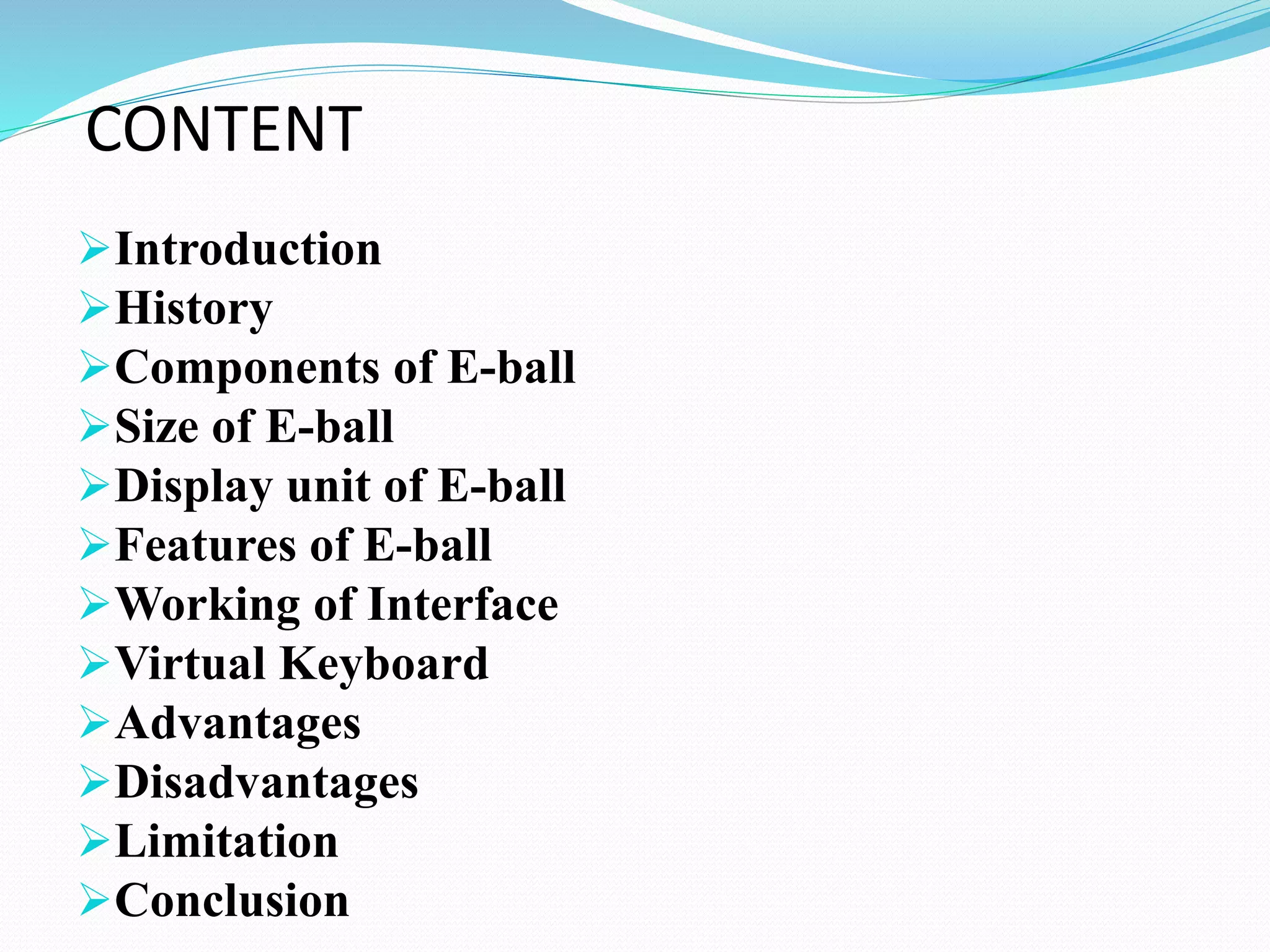 E ball technology | PPTX