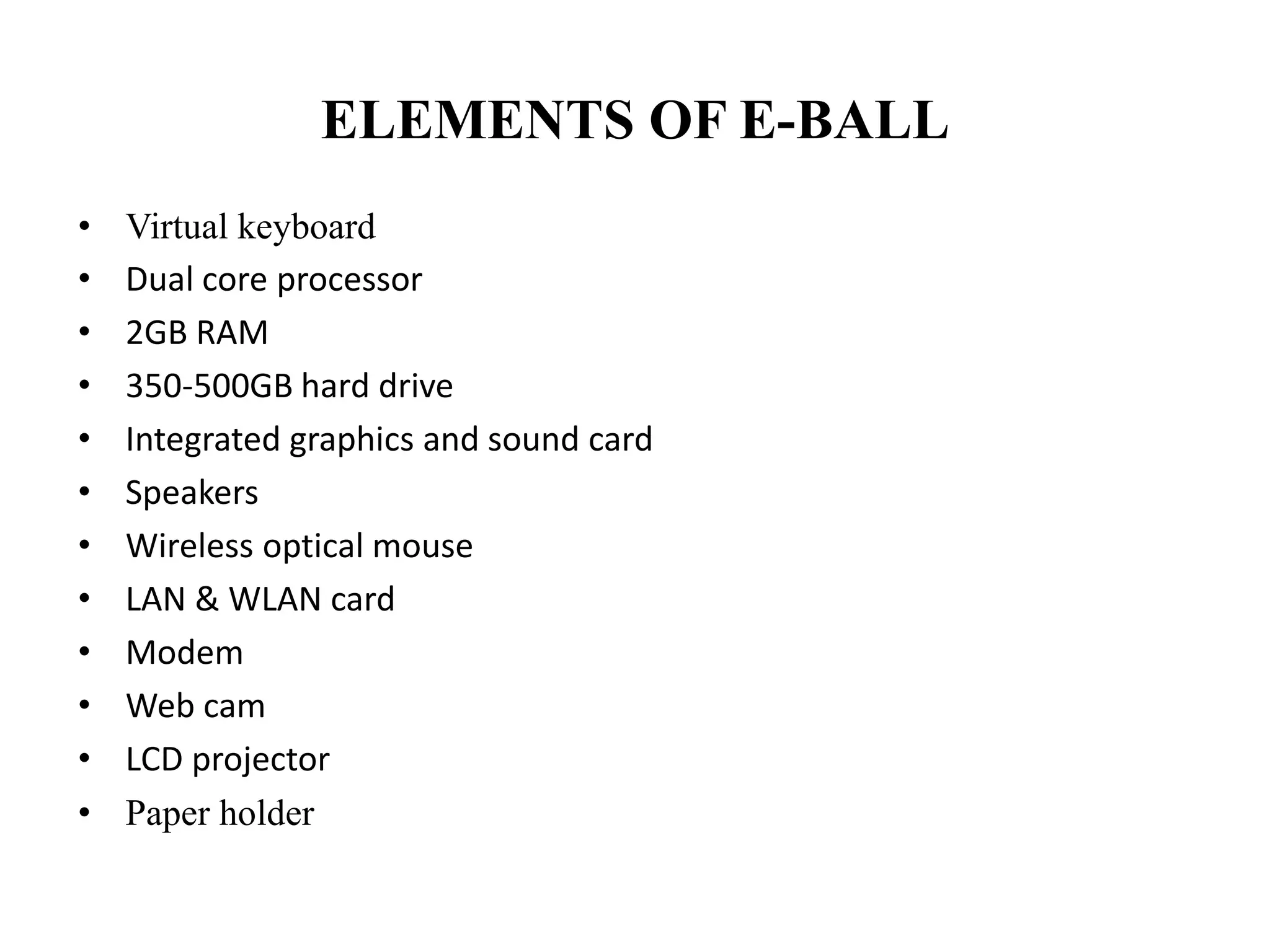 E ball technology | PPT
