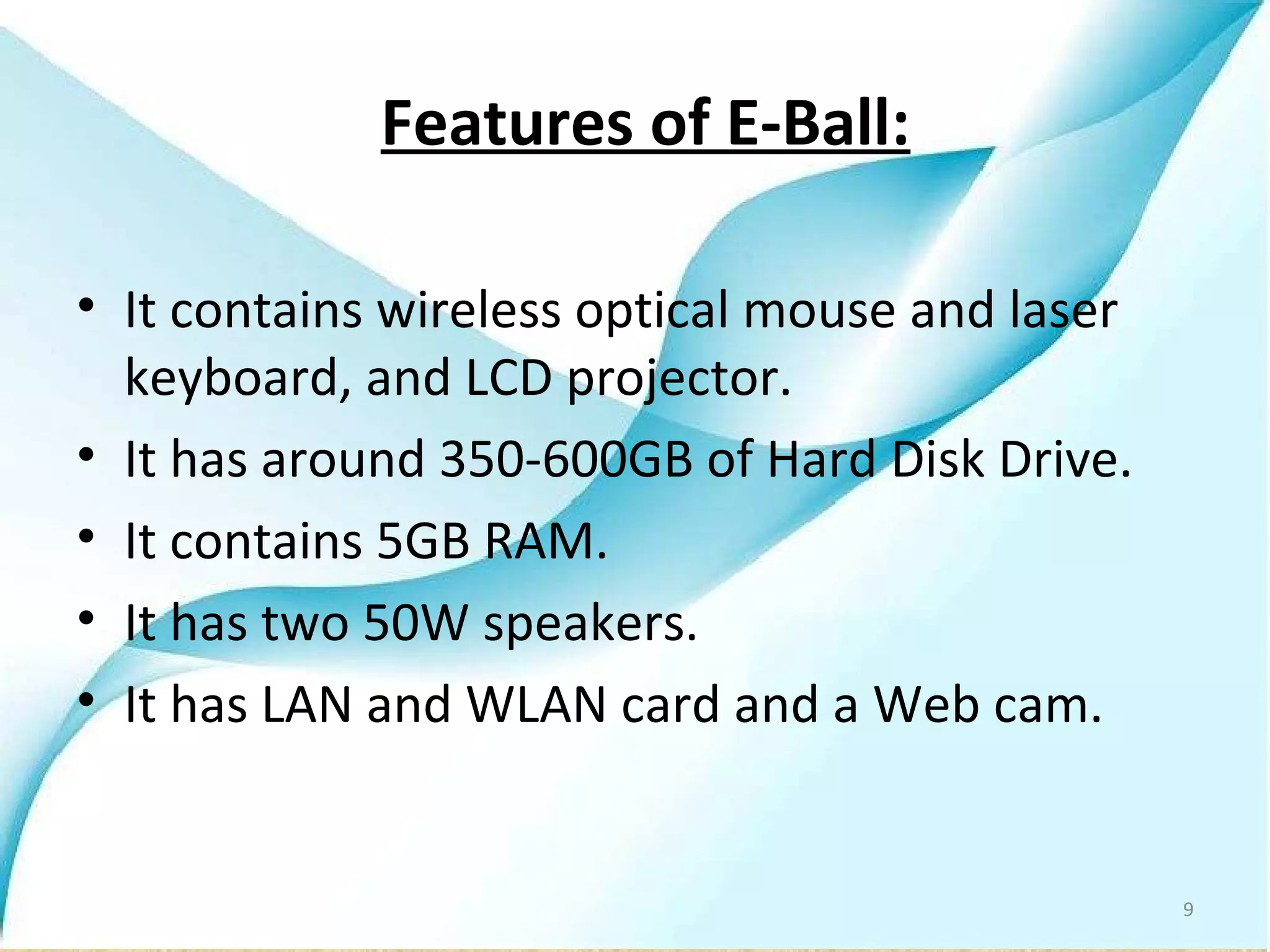 E ball technology ppt b | PPT | Consumer Electronics | Technology ...