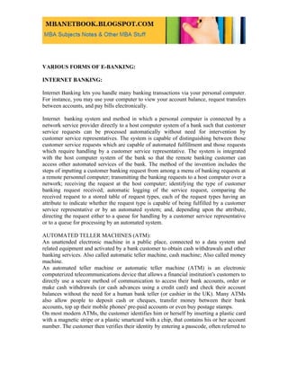 E banking | DOC