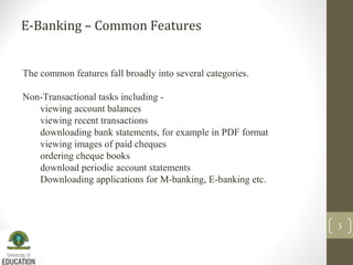 E banking | PPT