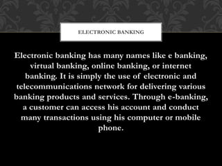 E banking Services | PPSX