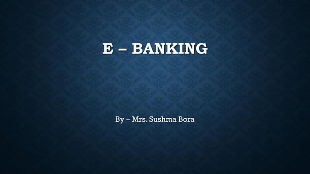 E banking | PDF