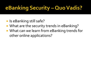 E banking security | PPTX