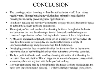 E banking system benefits and challenges | PPTX