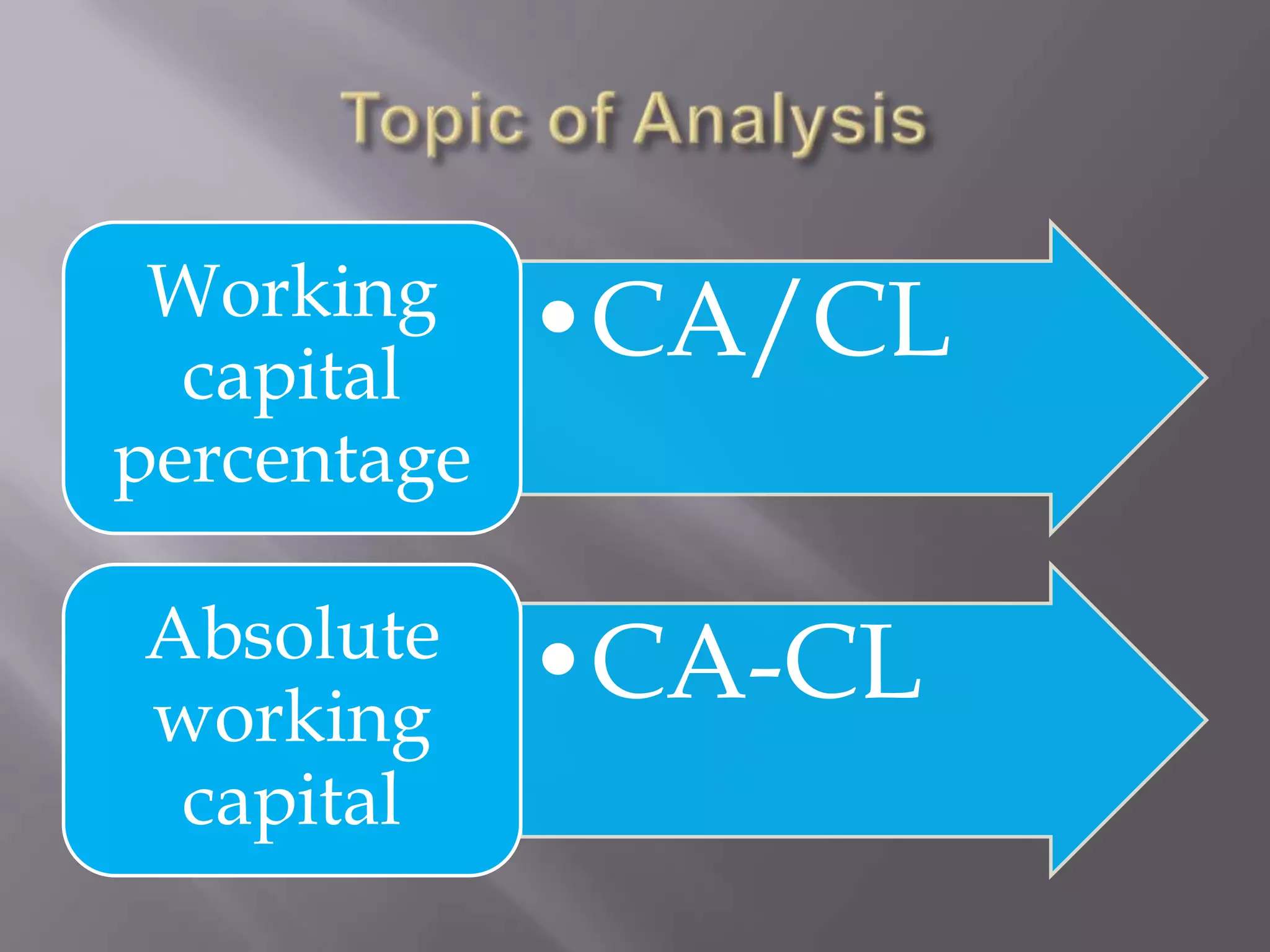 Working capital analysis | PPTX