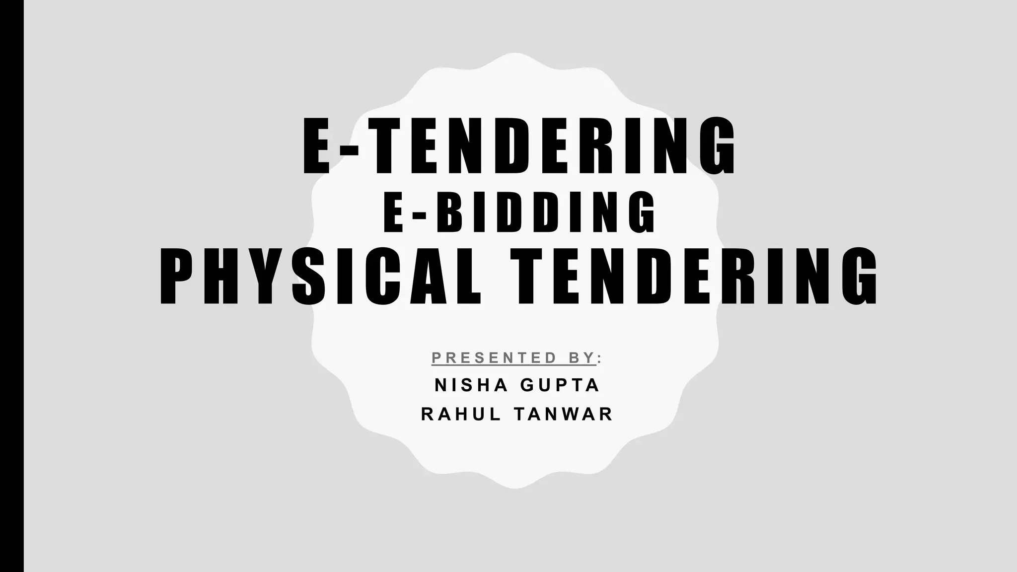 E bidding and e-tendering | PPTX