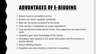 E bidding and e-tendering | PPTX