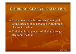 E bidding presentation | PDF