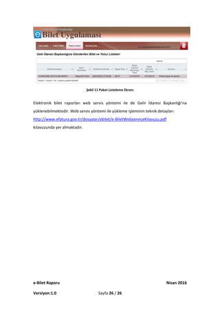 Bilet Raporu Havayolları Teknik Kılavuzu yayınlanmıştır ! | PDF