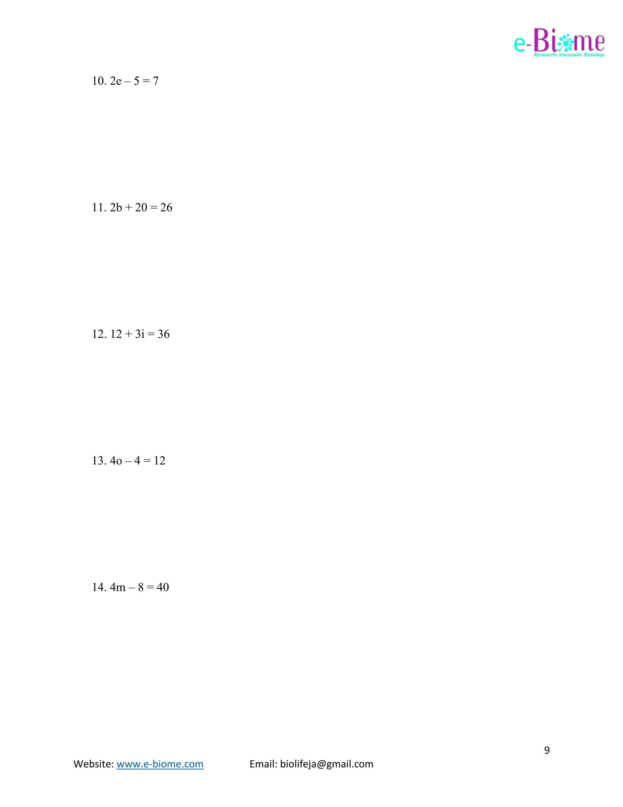 Keeping Your Brain Active- e-Biome Activity Book | PDF