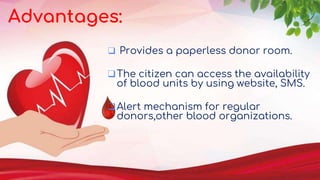 E blood bank ionic4 ppt | PPTX