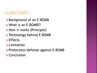 Electromagnetic bomb ppt. | PPTX