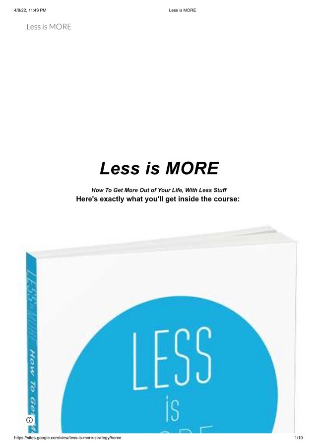 E-book Your Life With Less Stuff. | PDF