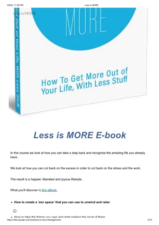 E-book Your Life With Less Stuff. | PDF