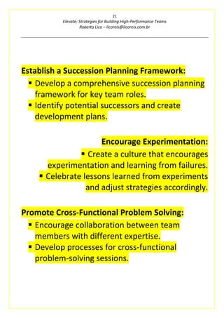 E-book - Elevate - Strategies for building high-performance - Roberto ...