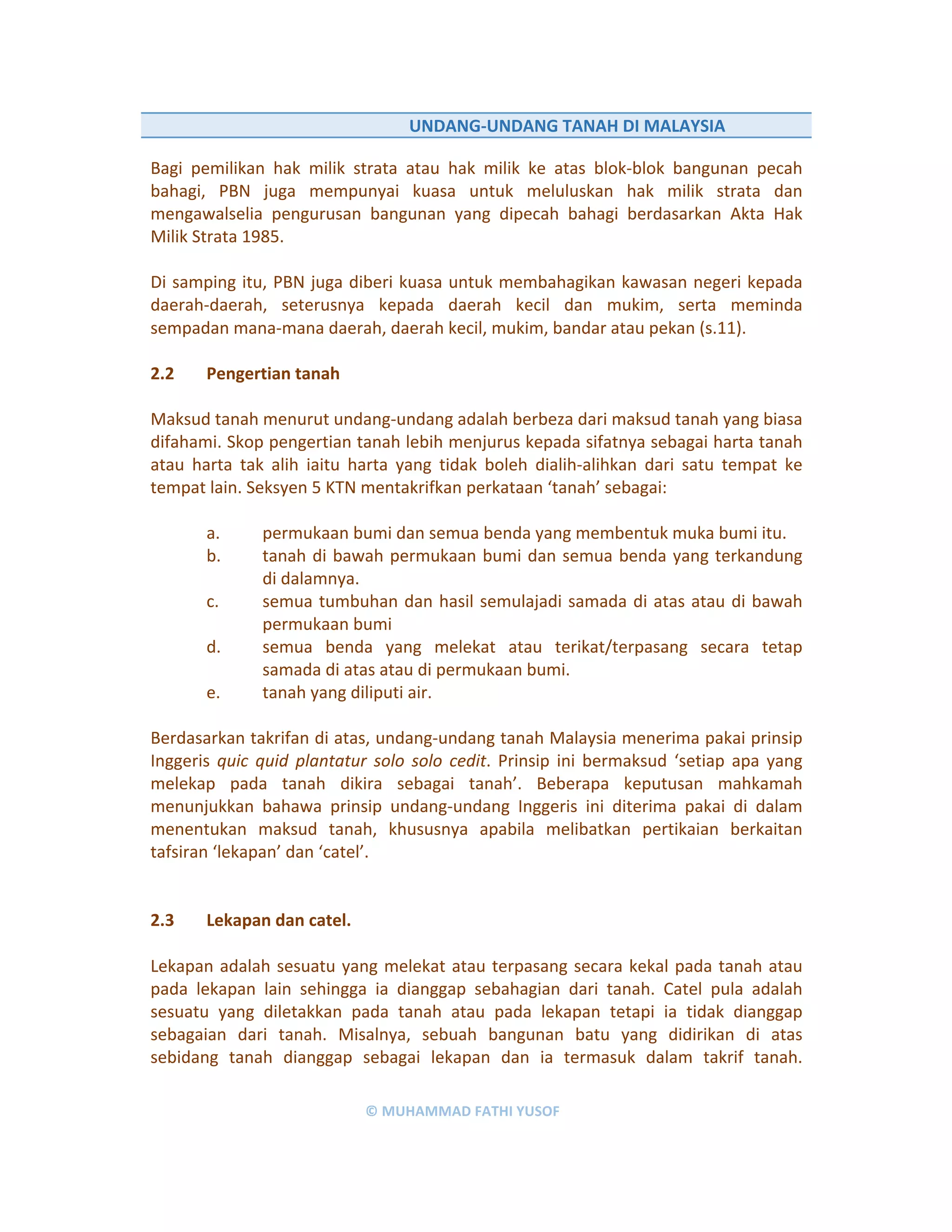 Undang-undang Tanah di Malaysia | PDF