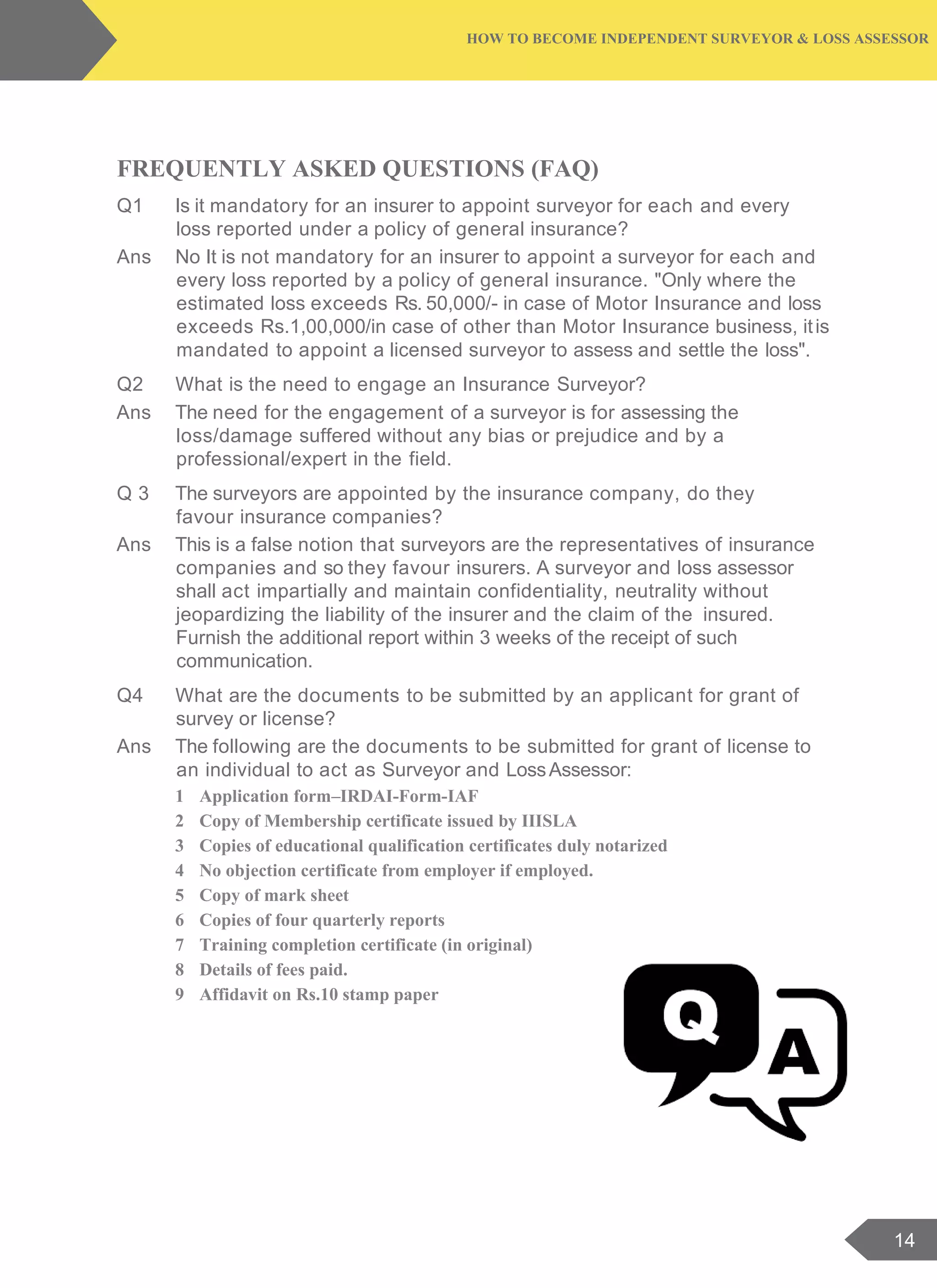 How to become Govt Approved Insurance Surveyor & Loss Assessor | PDF