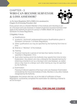 How to become Govt Approved Insurance Surveyor & Loss Assessor | PDF