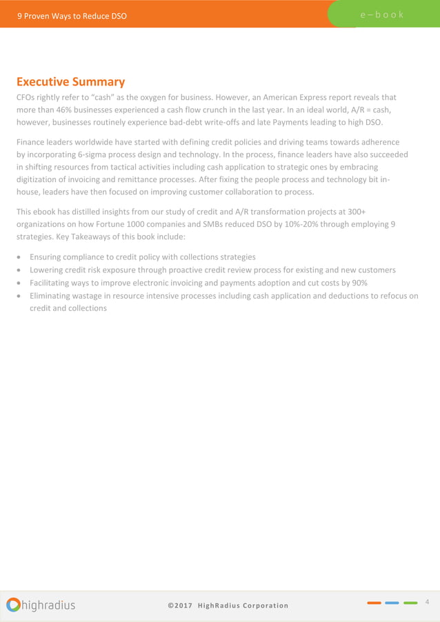 Reduce DSO by 15 percent | PDF