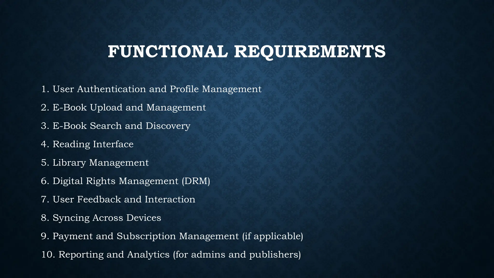 E-BOOK MANAGEMENT.pptx using Object oriented software engineering | PPT