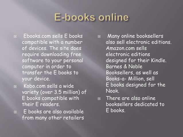 Ppt on E books | PPTX