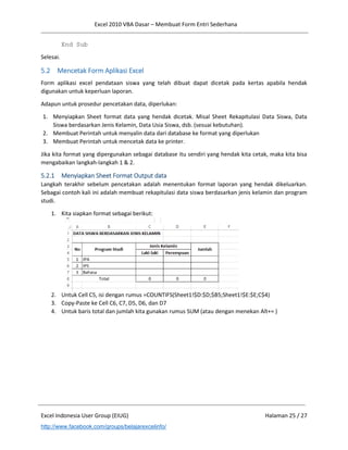 E book vba-excel dasar | PDF