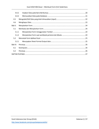 E book vba-excel dasar | PDF