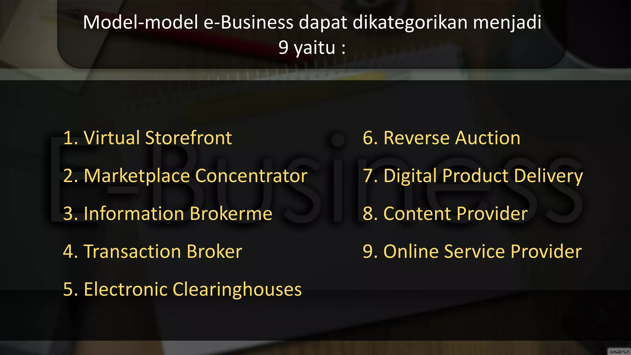 E-Business Market & Model PPT | PPT