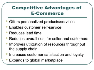 e-business and e-commerce Examples of E-Commerce.ppt
