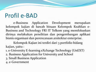 E business application development | PPTX