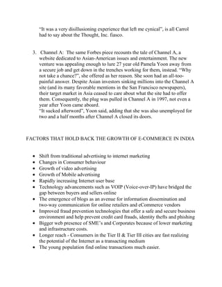 E business assignment | DOCX