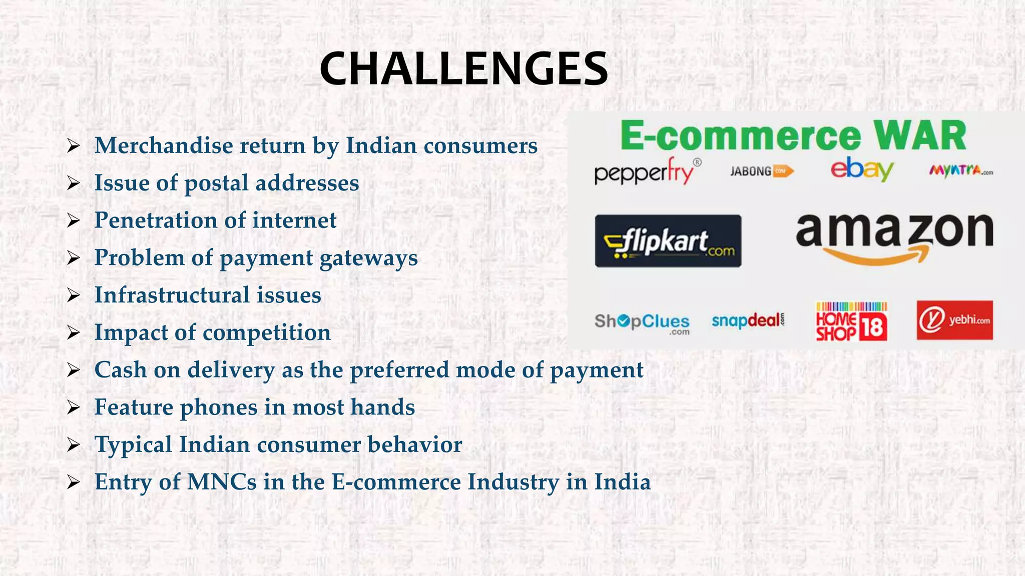 Evolution, Growth and Challenges in E-commerce Industry : A Case of ...