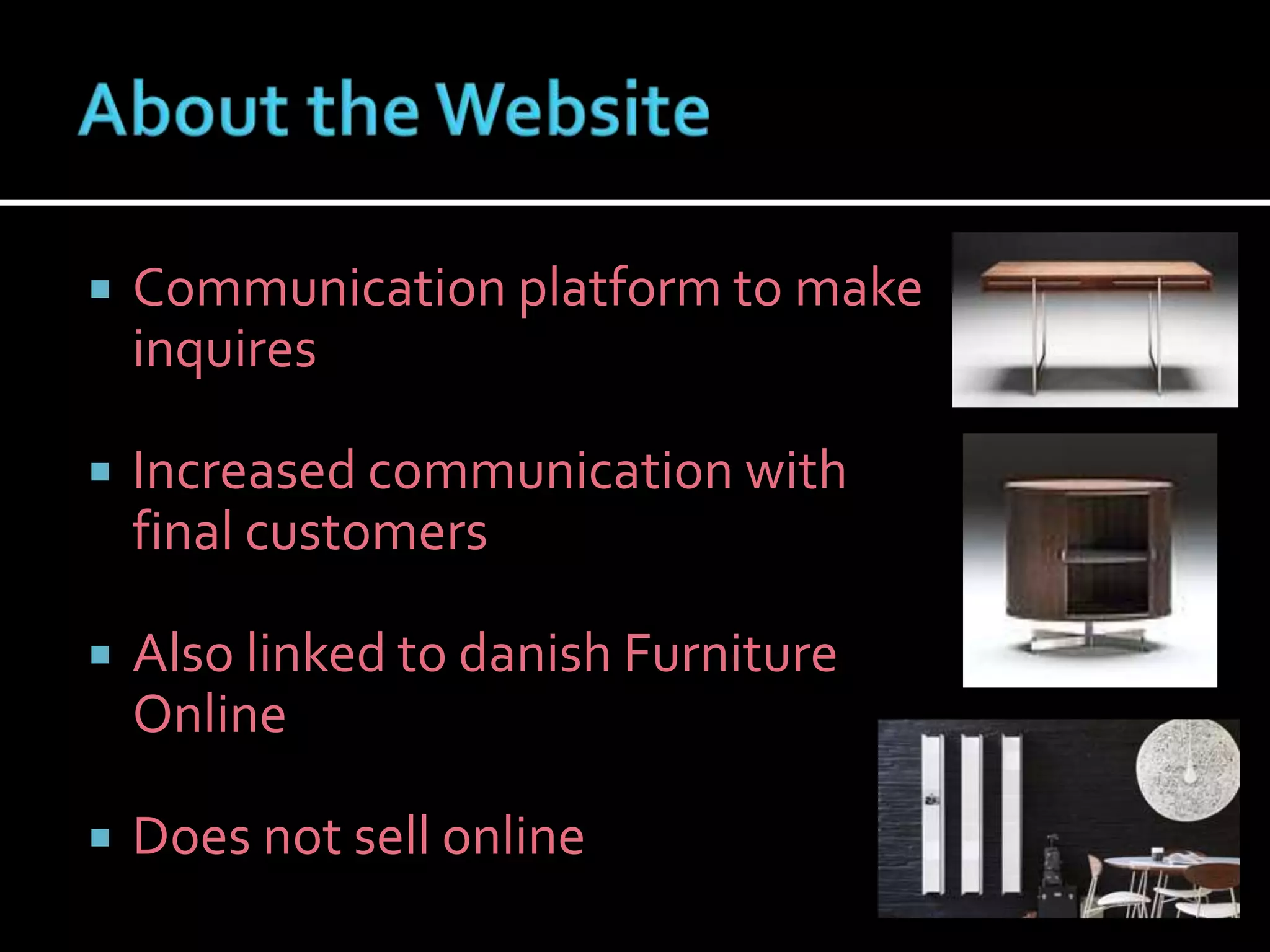 E business case study danish furniture | PPTX