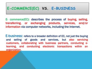 E business & e-commerce | PPTX