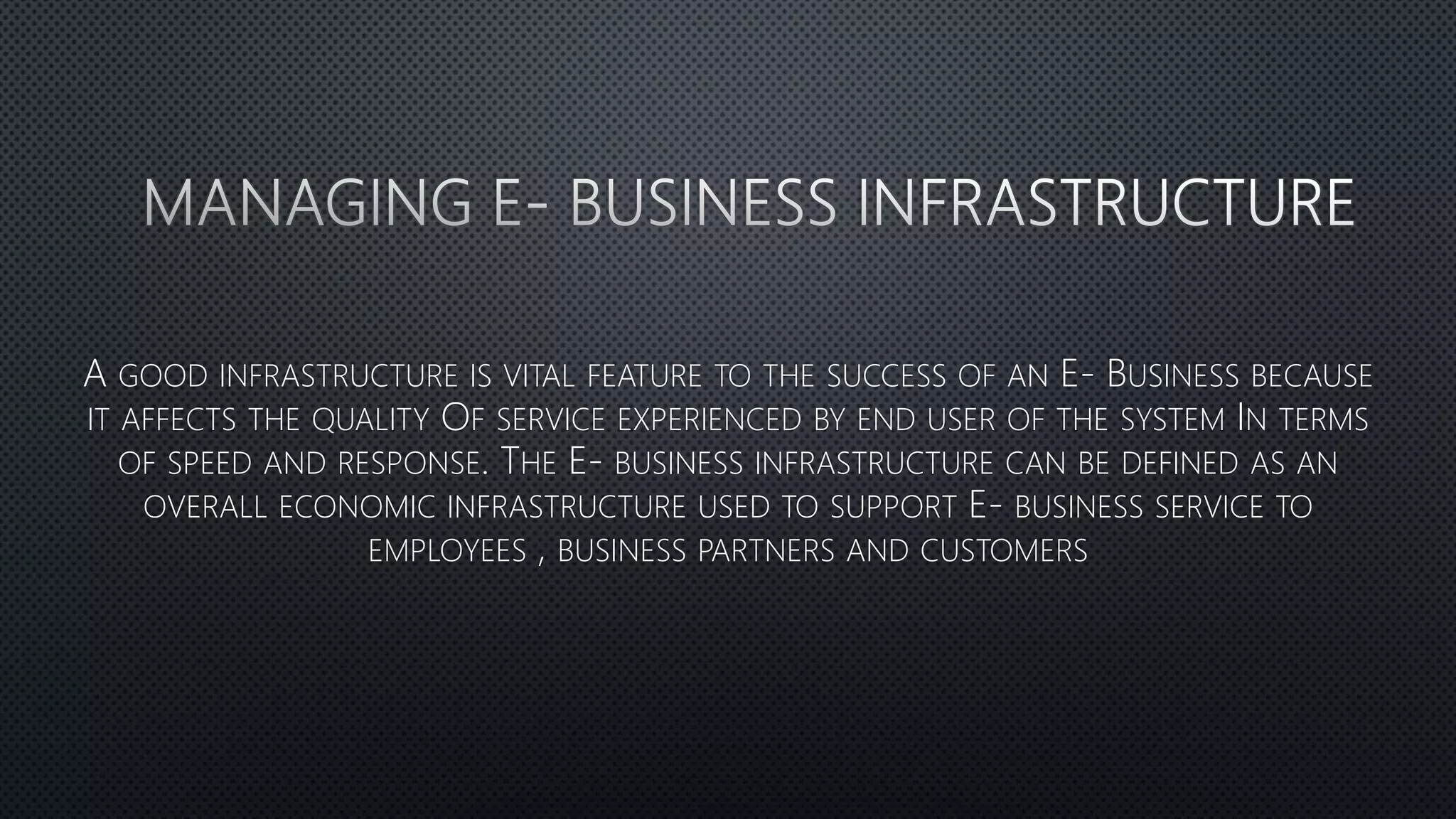 E business infrastructure | PPTX