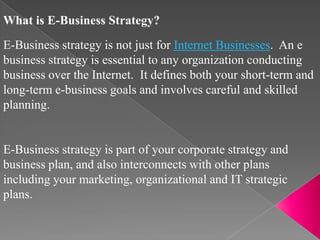 E business strategy - copy - copy | PPT