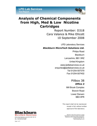 E Cartridges Toxicology Report | PDF | Illegal Drugs, Tobacco ...