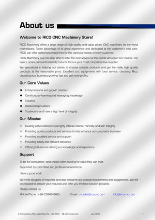 E catalog for rico cnc machinery | PDF