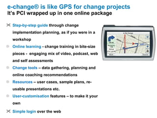 Introducing e-change: the web-based change management toolkit | PPT