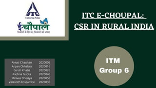 ITC E-choupal | PPTX