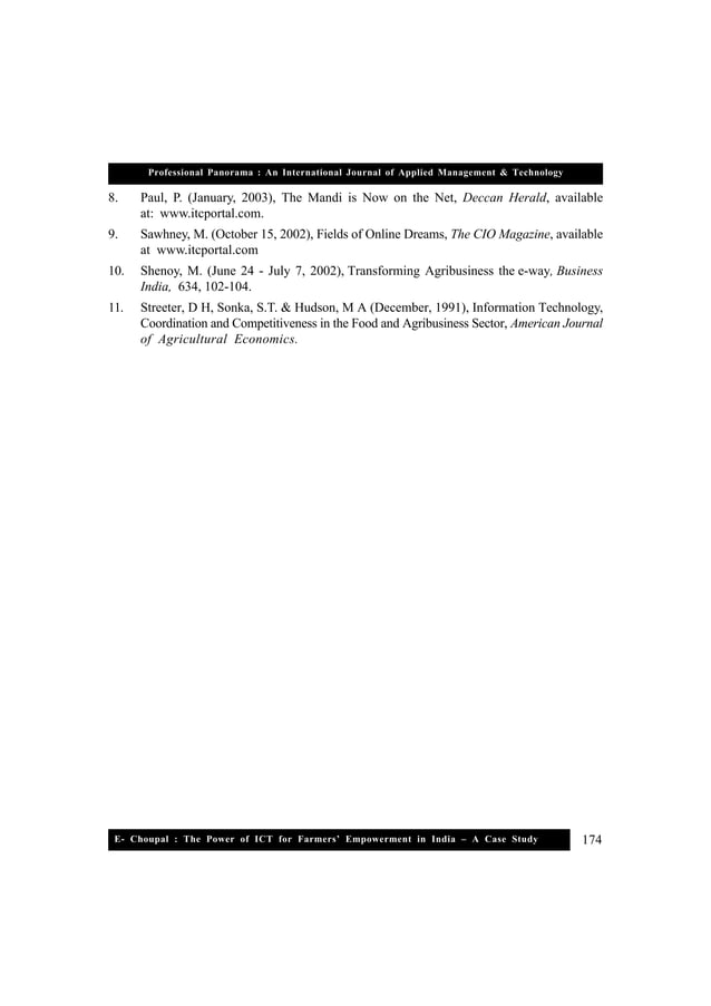 E choupal the power of ict for farmers’ | PDF