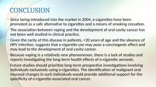 E-CIAGRETTES_AND_ORAL_CANCER[1][1] oral surgery | PPTX