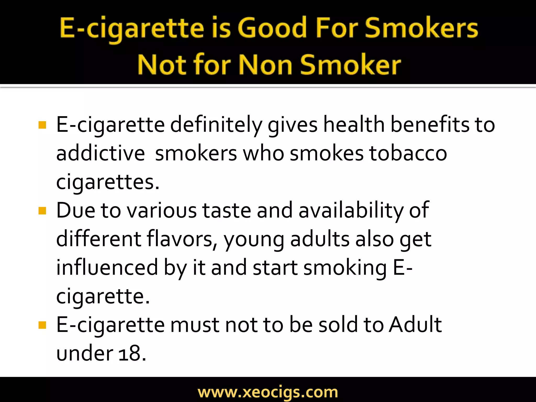 E-cigarette Health Risk: Things Must Not to Ignore | PPT
