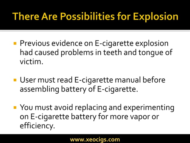 E-cigarette Health Risk: Things Must Not to Ignore | PPT