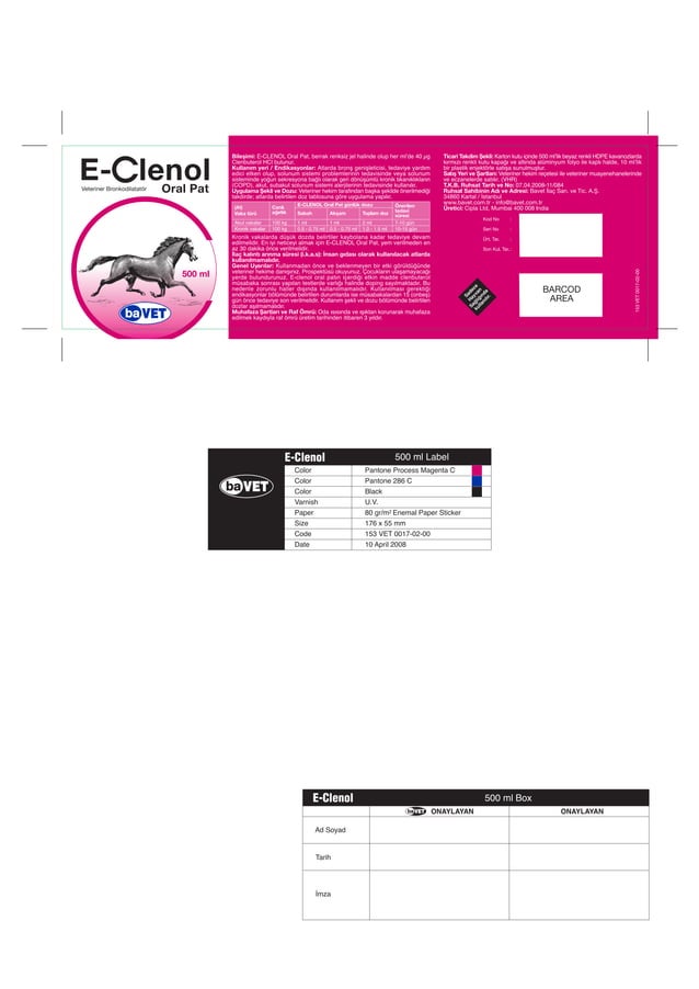 E clenol label | PDF