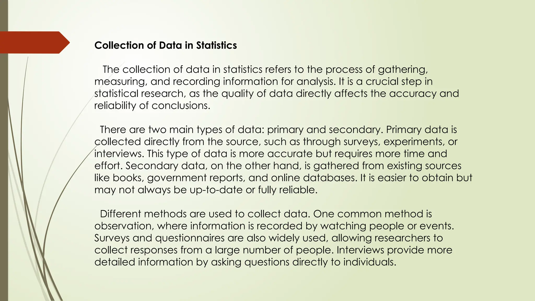 E-COLLECTION OF DATA collection of data primary and secondary data | PPTX